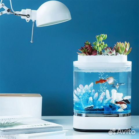Умный Аквариум Xiaomi Geometrc Mini Lazy Fish Tank